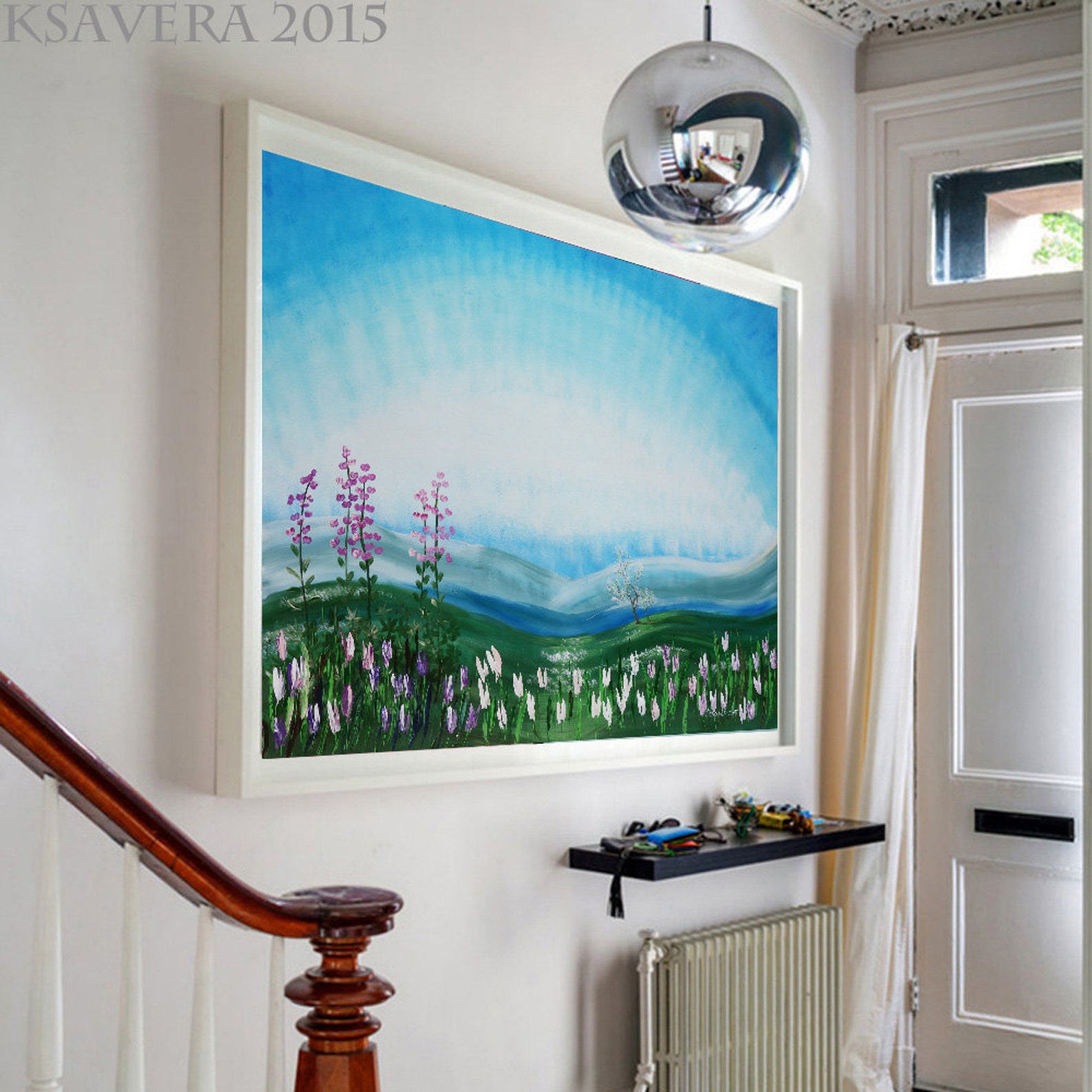 Alaska Spring Painting Large Wall Art on Canvas "spring 42" White ...