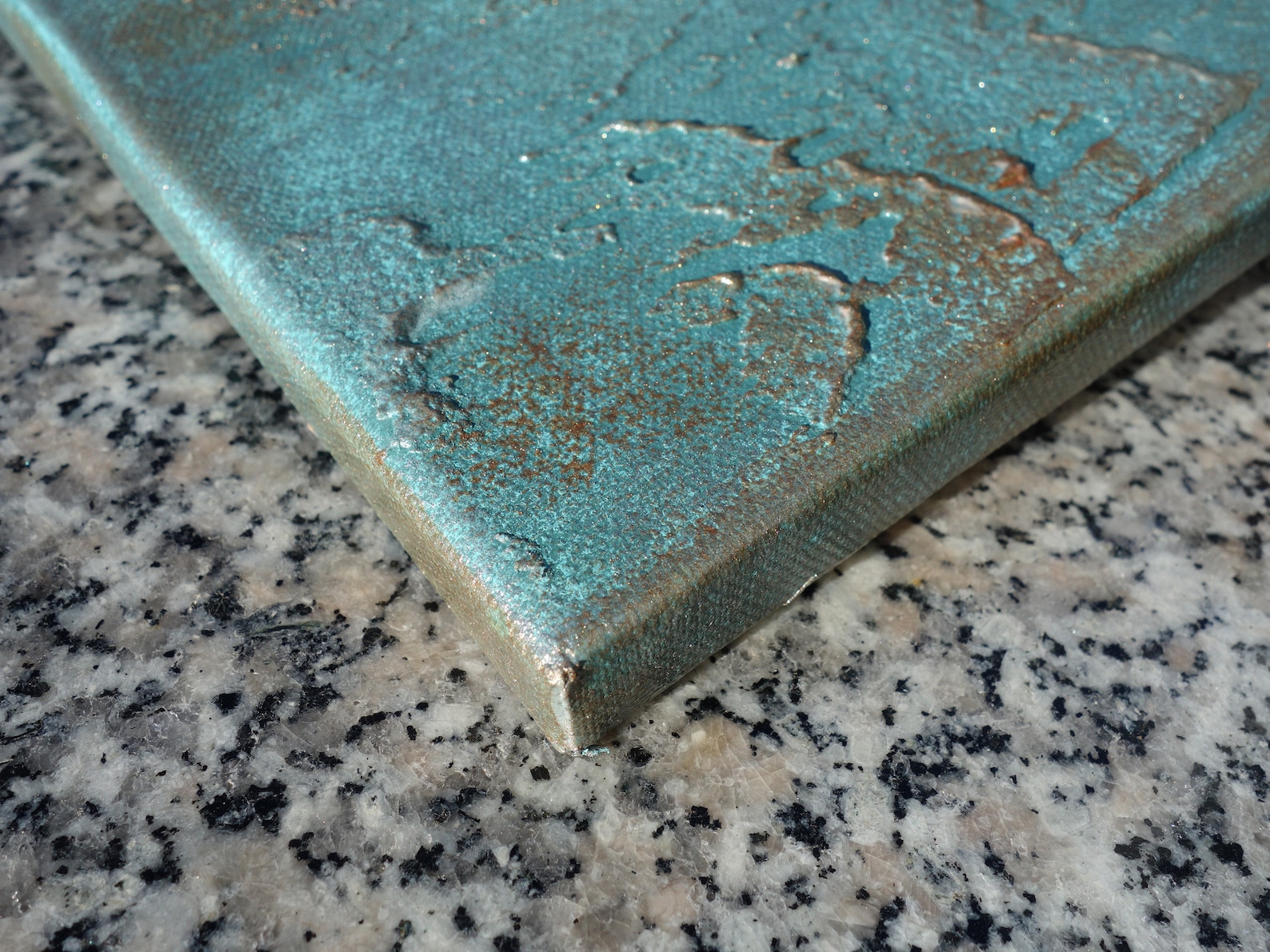 Gold & Patina Abstract Textured Painting A443 Acrylic - Etsy