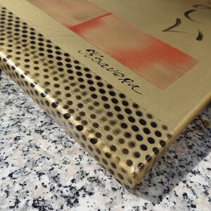 Zen Enso Sonne Japan Goldene Originale Malerei japanische Kunst J223 Japonismus Wandkunst ...