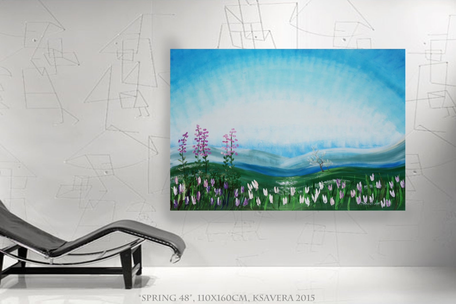 Alaska Spring Painting Large Wall Art on Canvas "spring 42" White ...