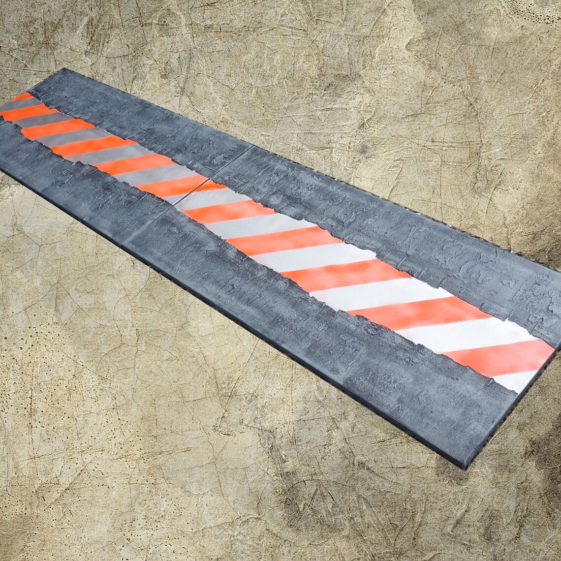 Caution Stripe Steel Abstract Painting Vertical Textured Wall - Etsy