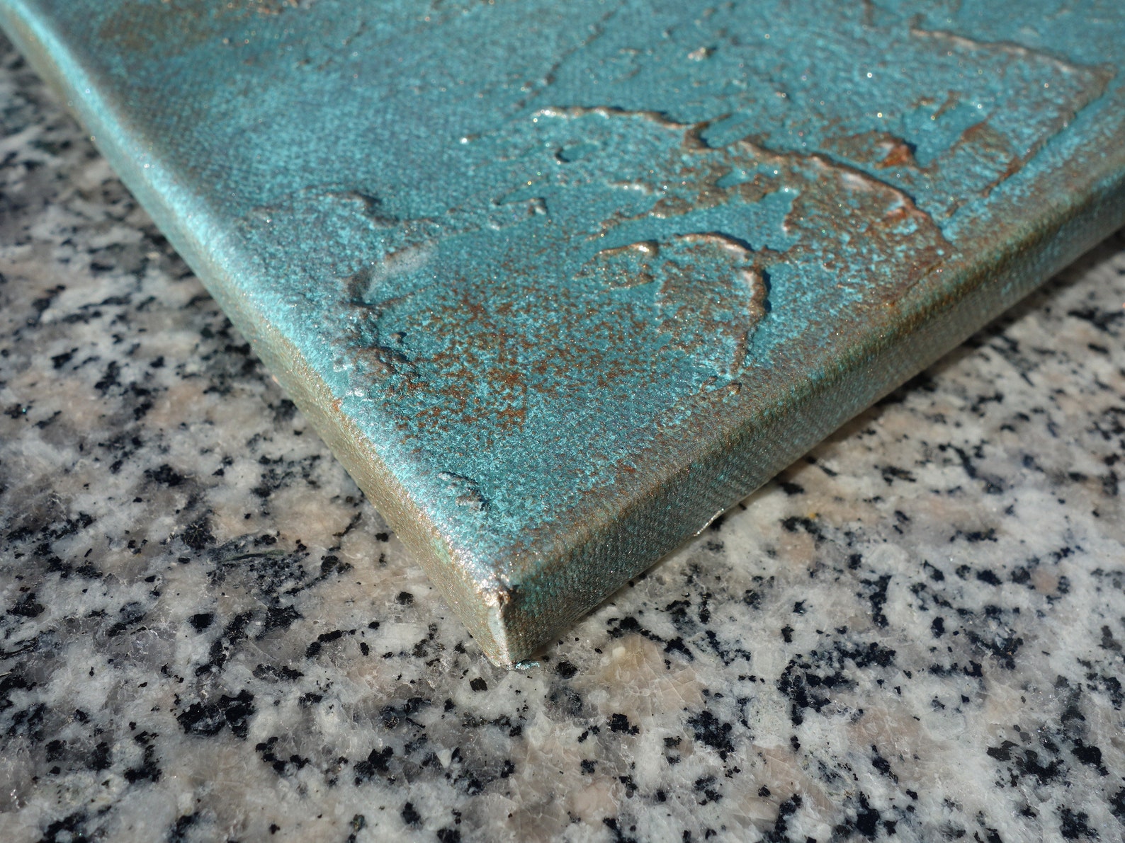 Silver & Patina Abstract Textured Painting A446 Acrylic Contemporary ...