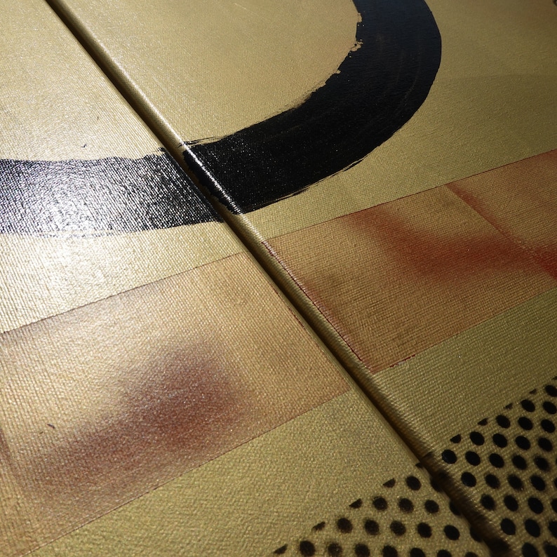 Zen Enso Sonne Japan Goldene Originale Malerei japanische - Etsy.de