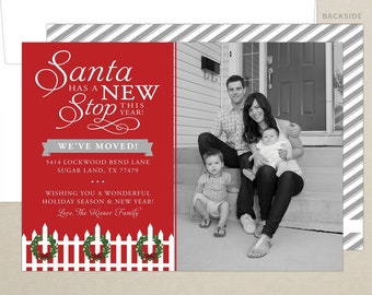 Christmas Card New Address | Etsy
