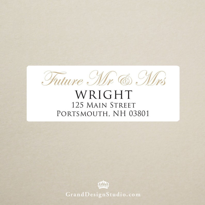 Personalized Return Address Labels - Future Mr and Mrs (set of 60) - Etsy