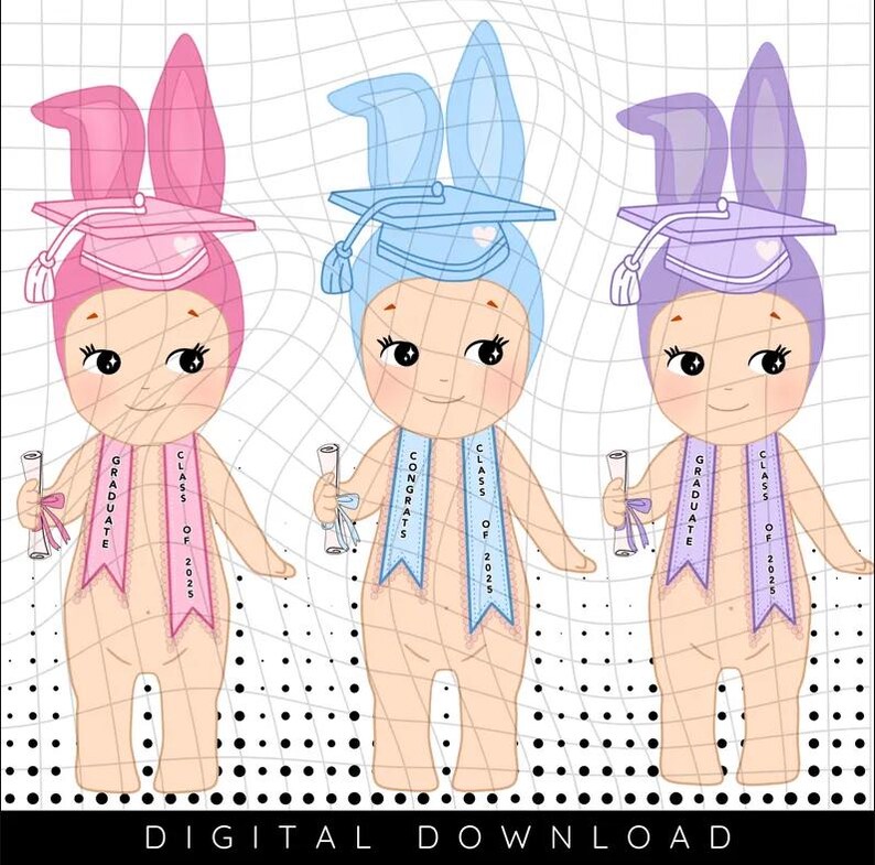 16 Sonny Angels Graduation Clipart PNG, Instant Download, Digital ...