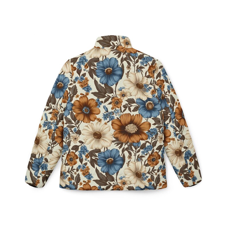 Boho Floral Puffer Jacket, Cottagecore Vintage Inspired Winter Coat ...