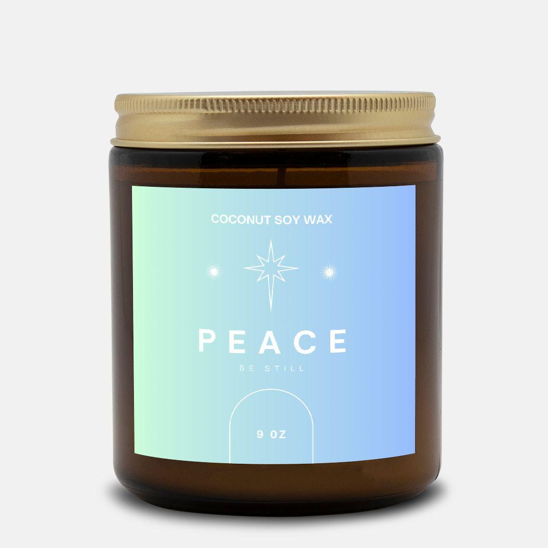 Peace Be Still Candle, Inspirational Scented Candle, Christian Gift ...