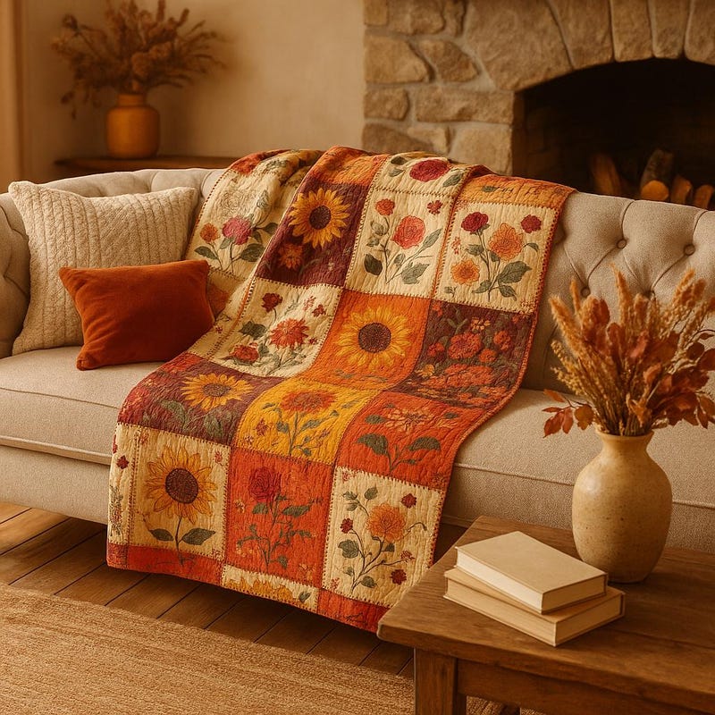 Housewarming Fall Quilt - Etsy
