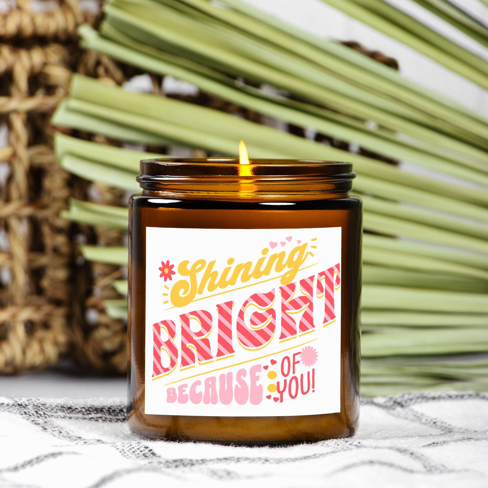 Shining Bright Because of You Teacher Appreciation Candle, Thank You ...