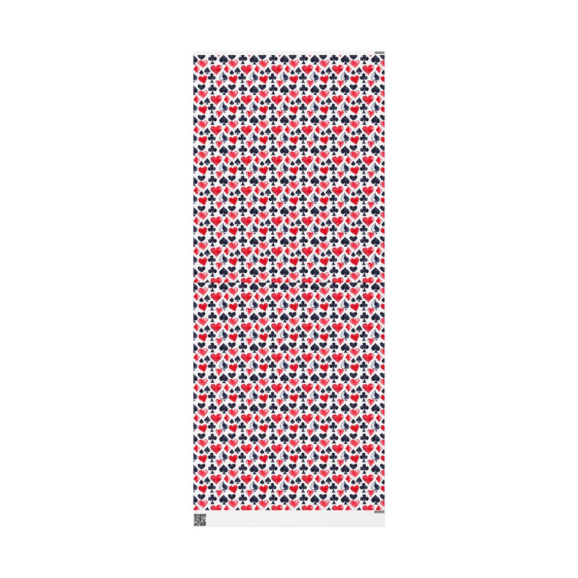 Watercolor Playing Card Wrapping Paper, Casino Game Night Gift Wrap ...