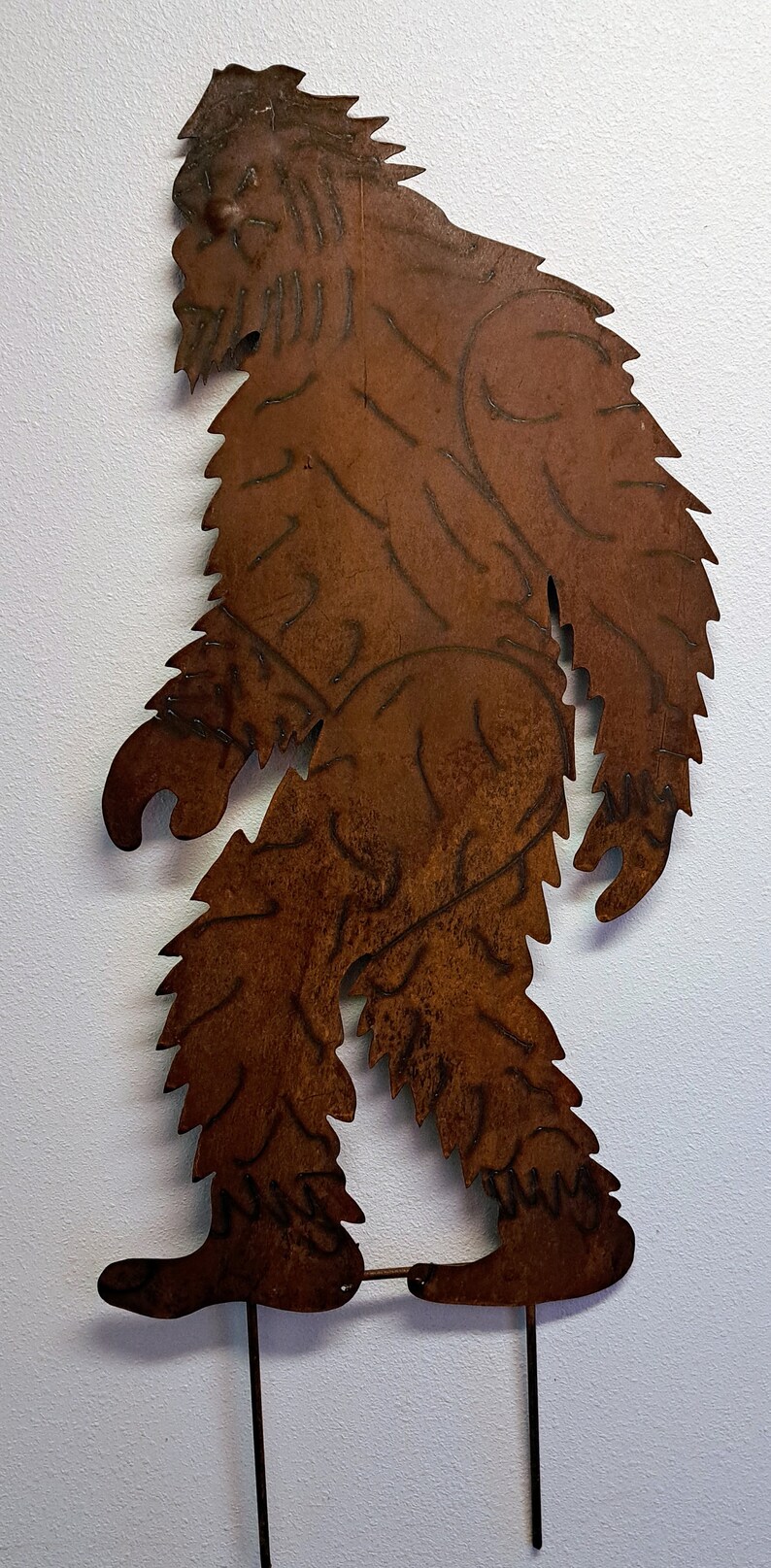 3 Foot (3') Metal Bigfoot Yeti Sasquatch Yard Art - Etsy