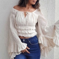 In Stock, Ren Faire Blouse, Plus Size Renaissance Blouse, Elegant ...