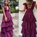 Boho Ruffle Wedding Dressboho Wedding Dressboho Layer Maxi - Etsy