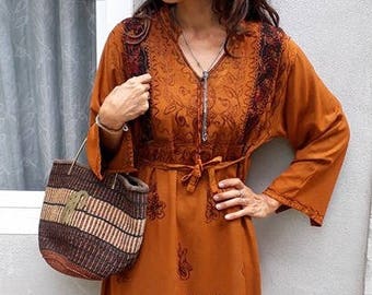 Earth tone dress | Etsy