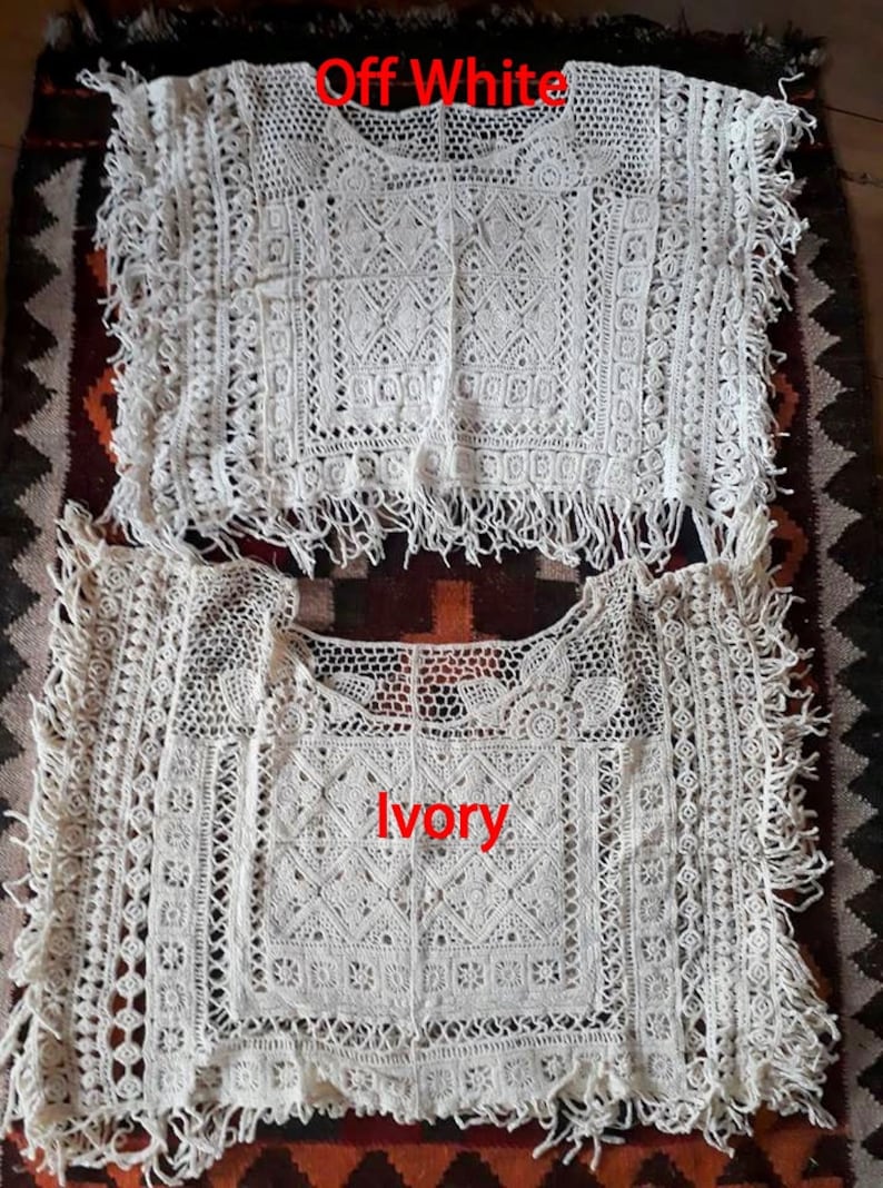 Boho Lace Top. One Size. White Black Ivory Off White - Etsy