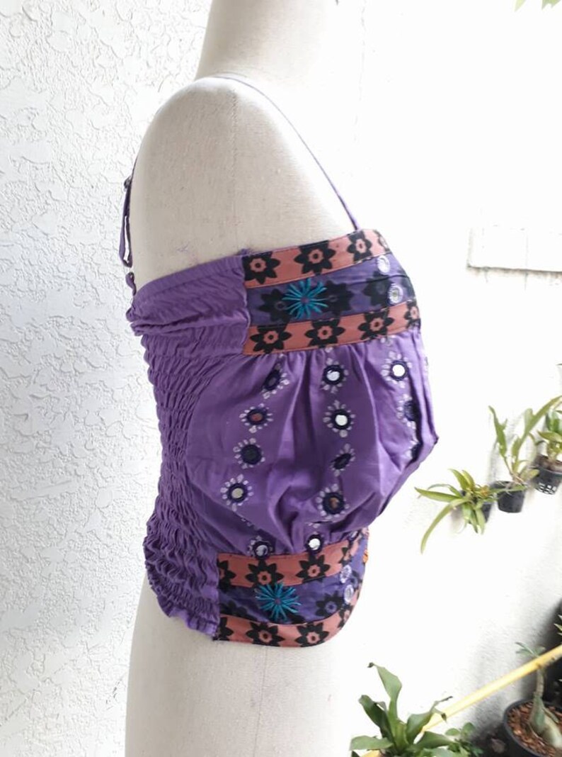 Boho Embroidery Smocked Tube Top/bohemian Indian Tube | Etsy