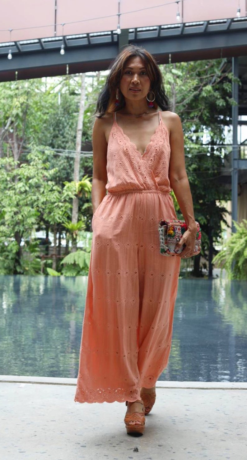 Boho Salmon Jumper/resort Wear/bohemian Jumper/l Space - Etsy