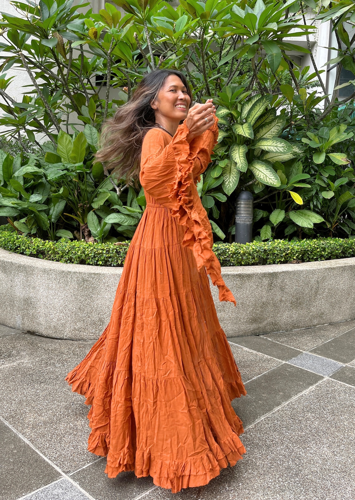 Boho Maxi Ruffled Duster Kimonoboho Long Jacketfestival - Etsy
