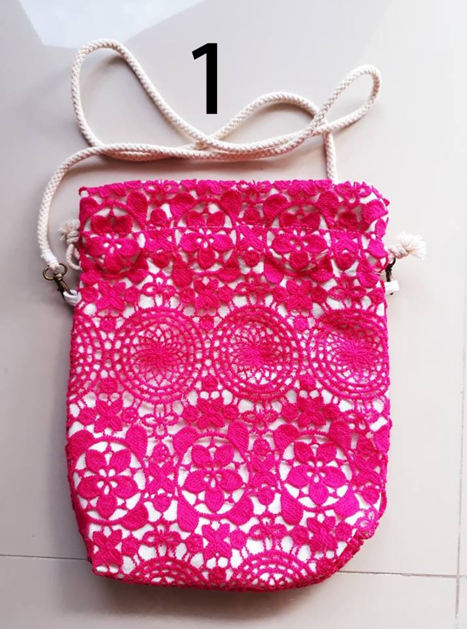 Handmade Lace Bag/Beach Summer Lace Shoulder Bag/Festival Boho | Etsy