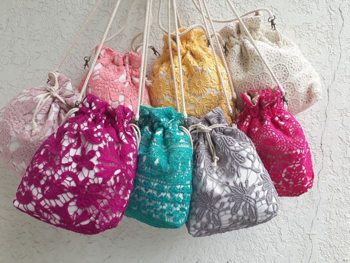Handmade Lace Bag/Beach Summer Lace Shoulder Bag/Festival Boho | Etsy