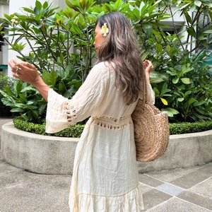 Boho High Low Duster,beige Duster,white Duster,boho Cardigan,festival ...