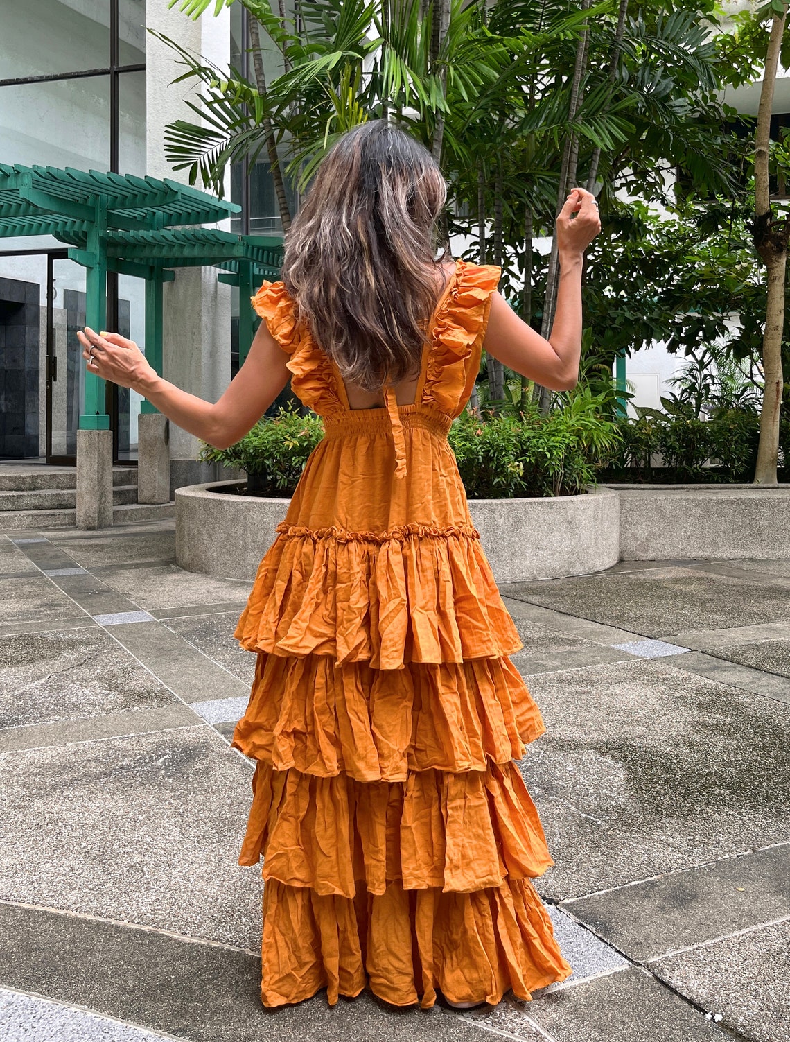 Boho Ruffle Wedding Dressboho Wedding Dressboho Layer Maxi - Etsy