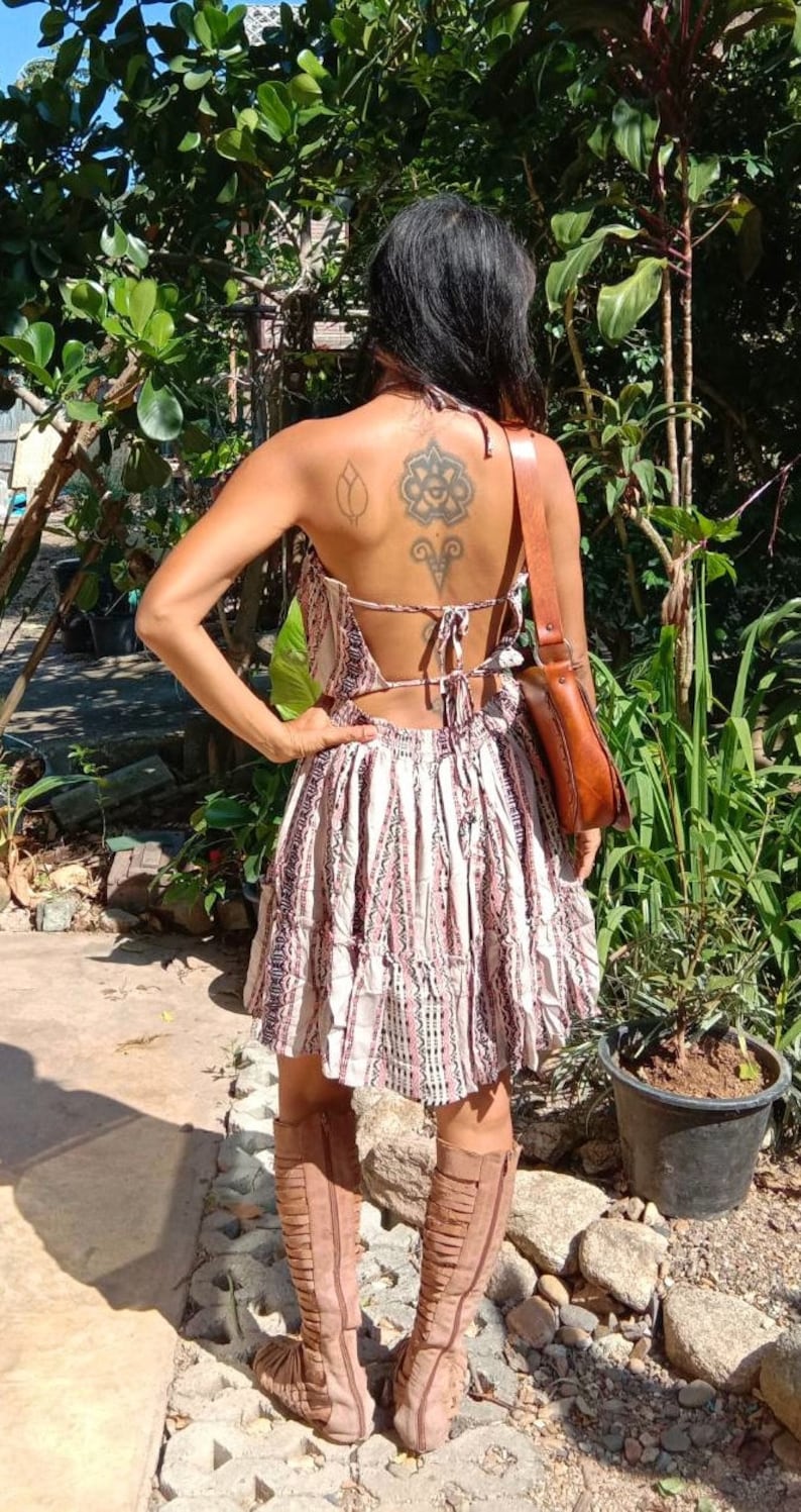 Handmade Sexy Sundress/bohemian Halter Dress/beach Mini | Etsy