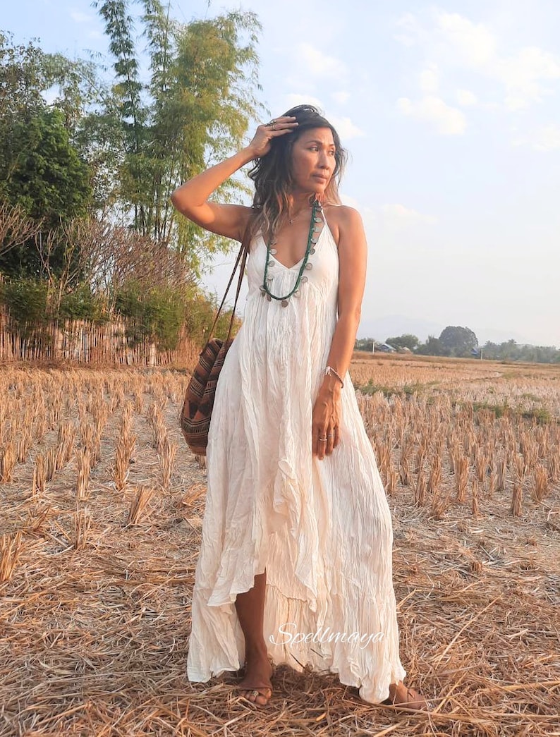Bohemian Wedding Dressboho Maxi Dress Boho Halter Maxi - Etsy