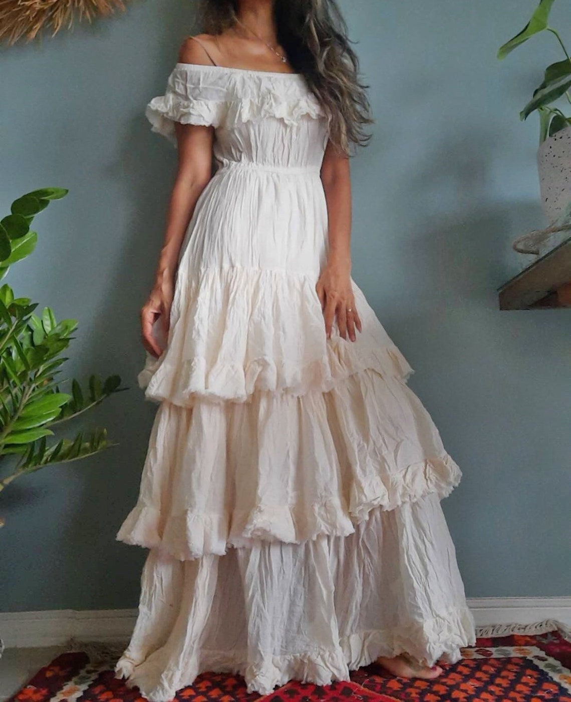 Boho Wedding DressBohemian Ruffled dressBoho Layered | Etsy