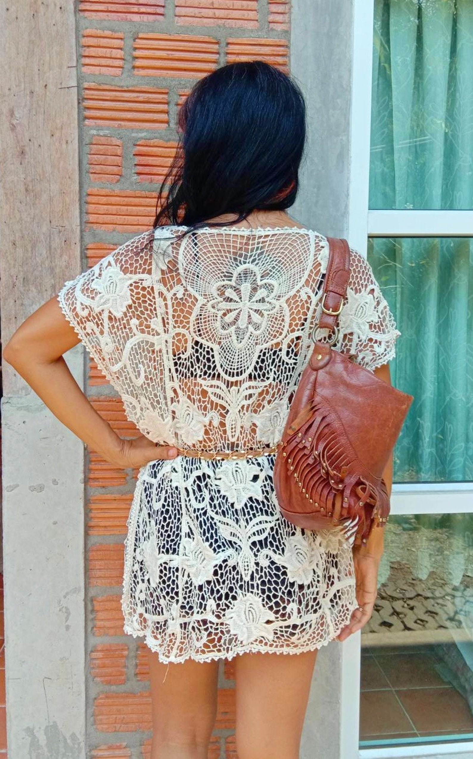 Boho Rose Lace Dress/bohemian Lace Dress/ Beach Flora Lace - Etsy