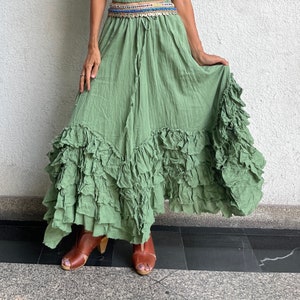 Handmade Cotton Crop Top/angle Sleeves Crop Top,gypsy Ruffled Sleeves ...