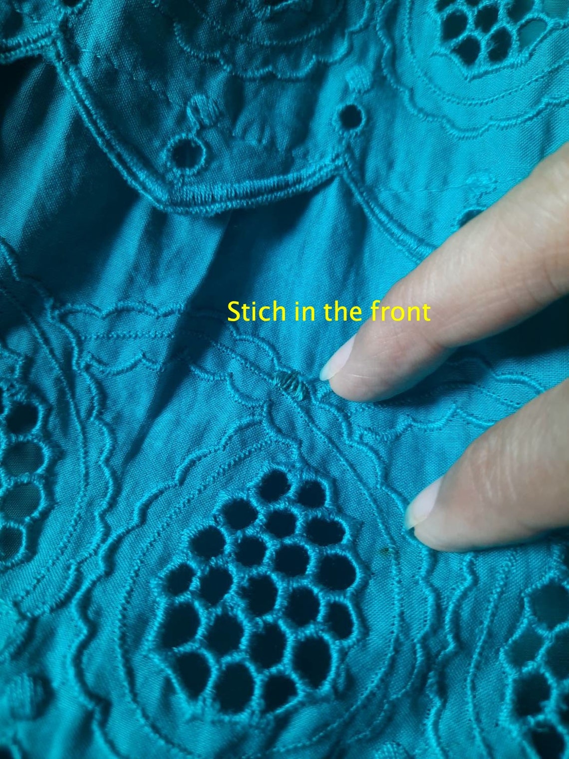 Vintage Turquoise Openwork Fabric DressBohemian openwork | Etsy