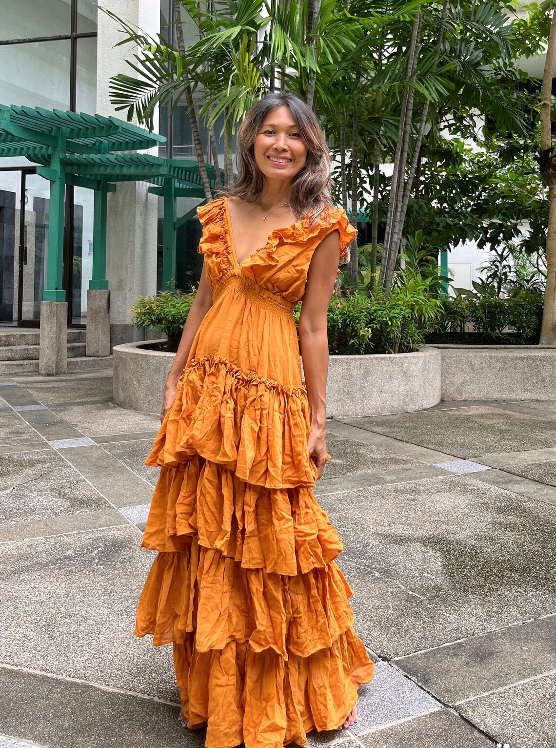 Boho Ruffle Wedding Dressboho Wedding Dressboho Layer Maxi - Etsy