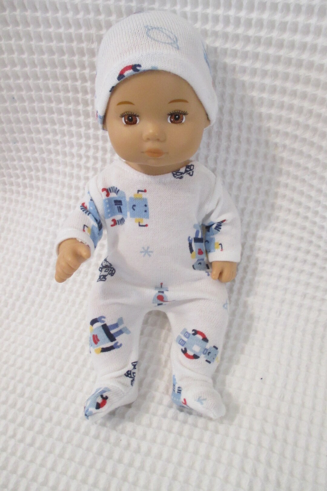8" Doll Clothes 2pc. Footed Sleeper & Hat Set Made to Fit Caring for ...