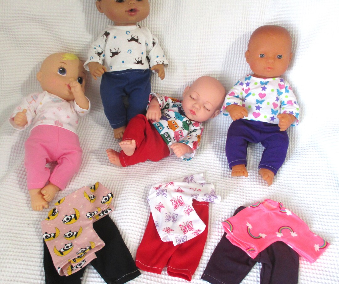 12" Baby Doll Clothes Girl Doll 2pc. Outfit of Your Choice Long Sleeved ...
