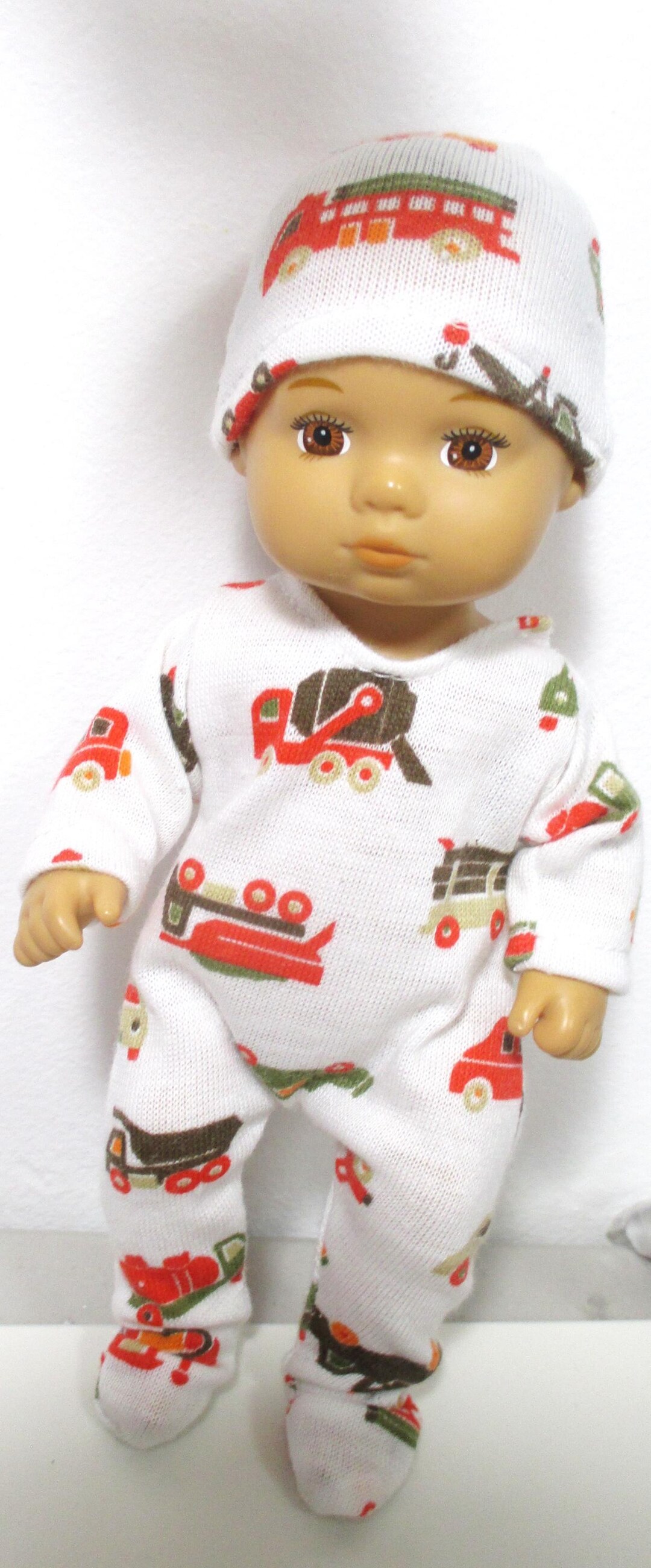 Doll Clothes Footed Sleeper & Hat Set for 8" American Girl Little ...