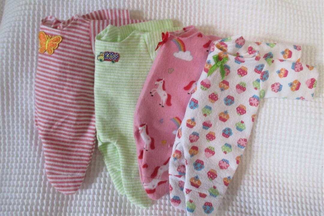 Cabbage Patch Newborn Doll Clothes Boy/girl Custom Made Flannel Footed ...