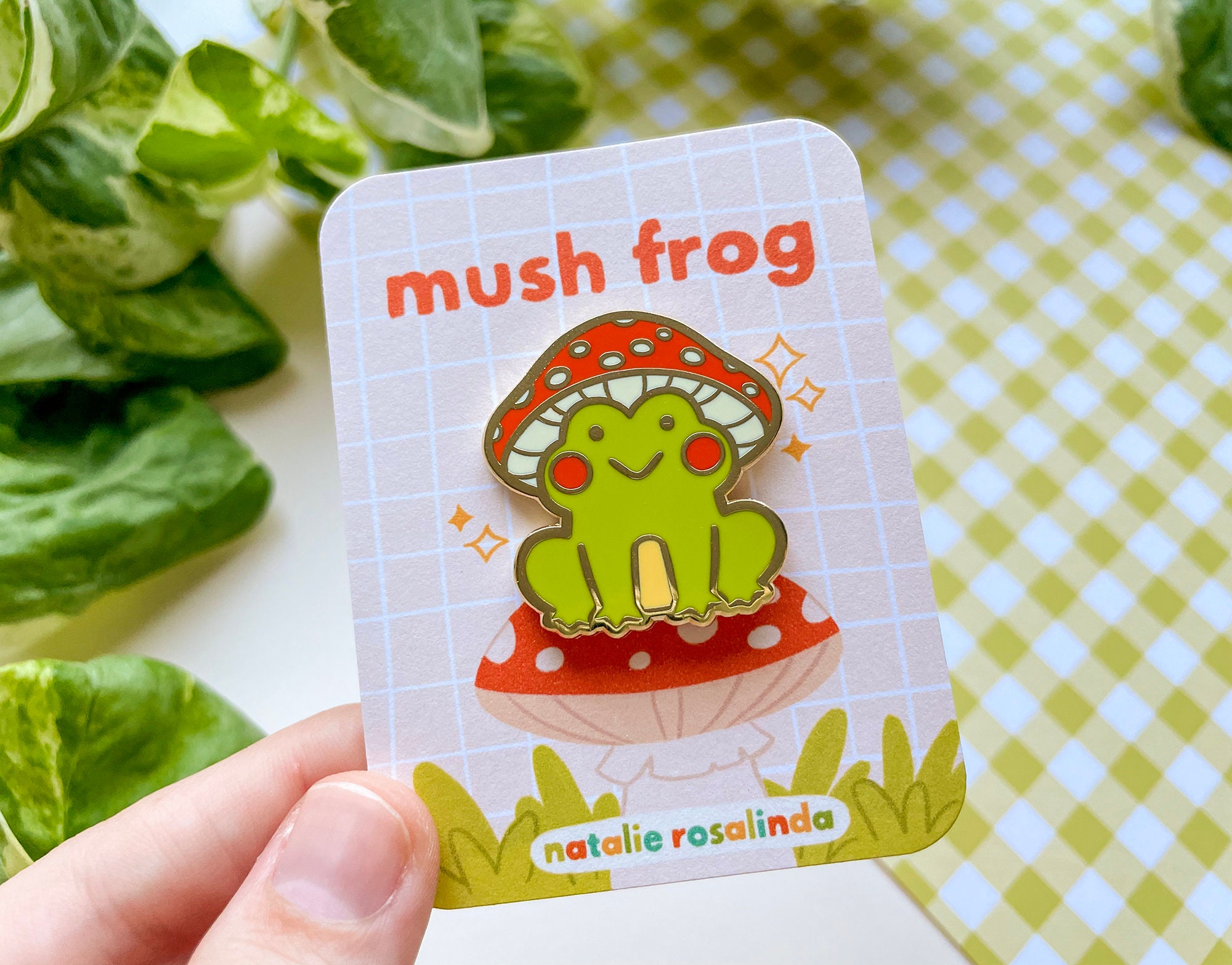 Mushroom Frog Hard Enamel Pin Cute Froggy Pin Kawaii Frog | Etsy