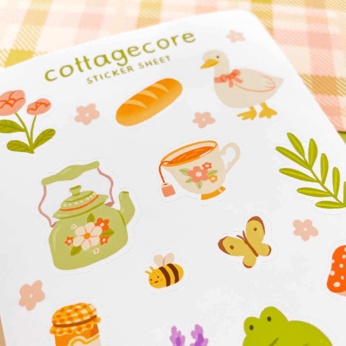 Cottagecore Sticker Sheet Cute Cottage Living Planner - Etsy