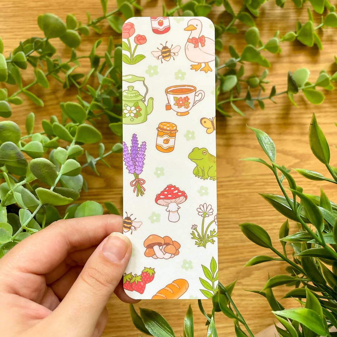Cottagecore Bookmark | Mushrooms, Tea, Bees, Flowers - Etsy