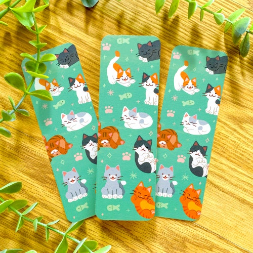 Cute Cat Bookmark Kitty Bookmark Book Lover Gift - Etsy
