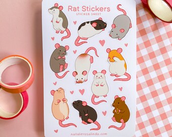 Rat Sticker Sheet - Etsy