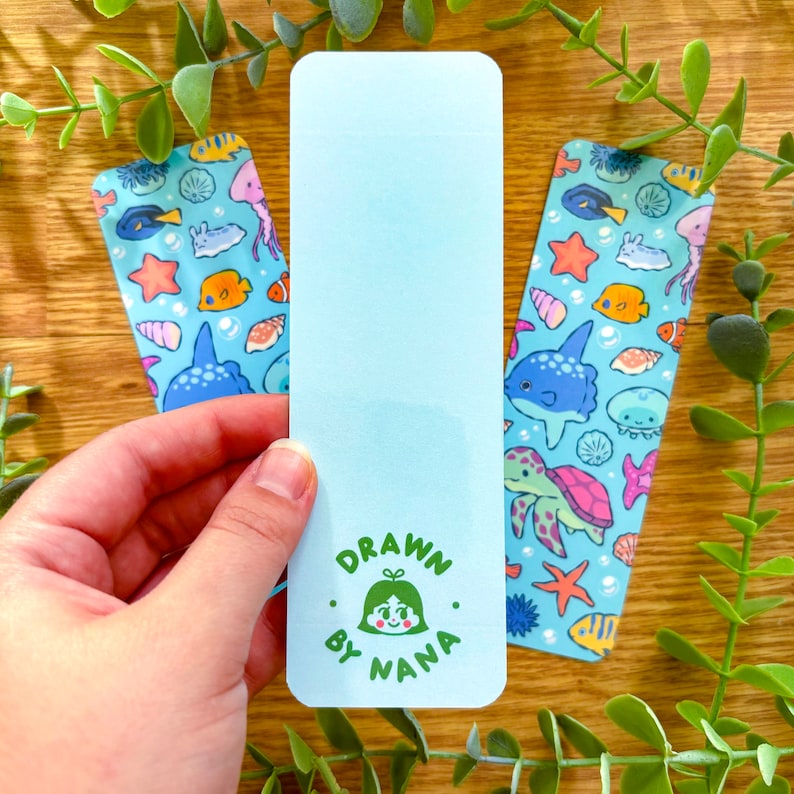 Ocean Bookmark | Fish, Sea Turtle, Beach, Starfish, Summer - Etsy