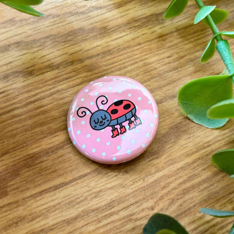 Ladybug Button Pin | Cute Bug Pin | Insect Lover Pin - Etsy