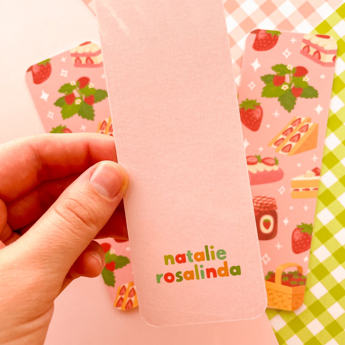 Cute Strawberry Bookmark Book Lover Gift Kawaii Bookmark - Etsy