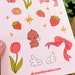 Sweetie Sticker Sheet Valentine's Day Sticker Sheet Strawberries, Cupid ...