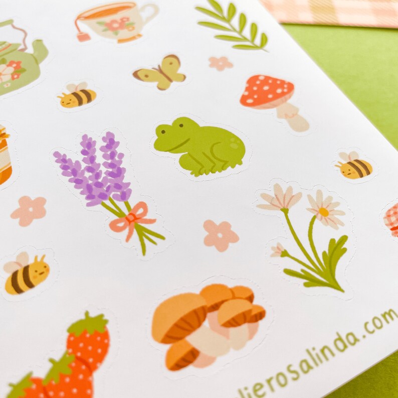 Cottagecore Sticker Sheet Cute Cottage Living Planner - Etsy