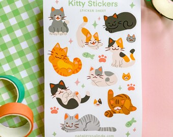 Cute Kawaii Cat Stickers - Etsy
