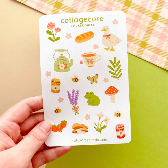 Cottagecore Sticker Sheet Cute Cottage Living Planner - Etsy